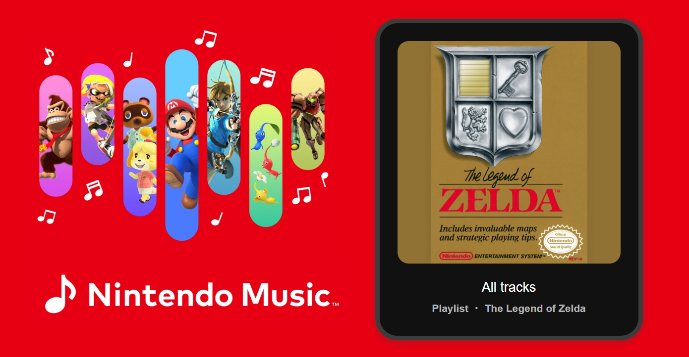 The Legend of Zelda's full soundtrack now available on Nintendo Music ...