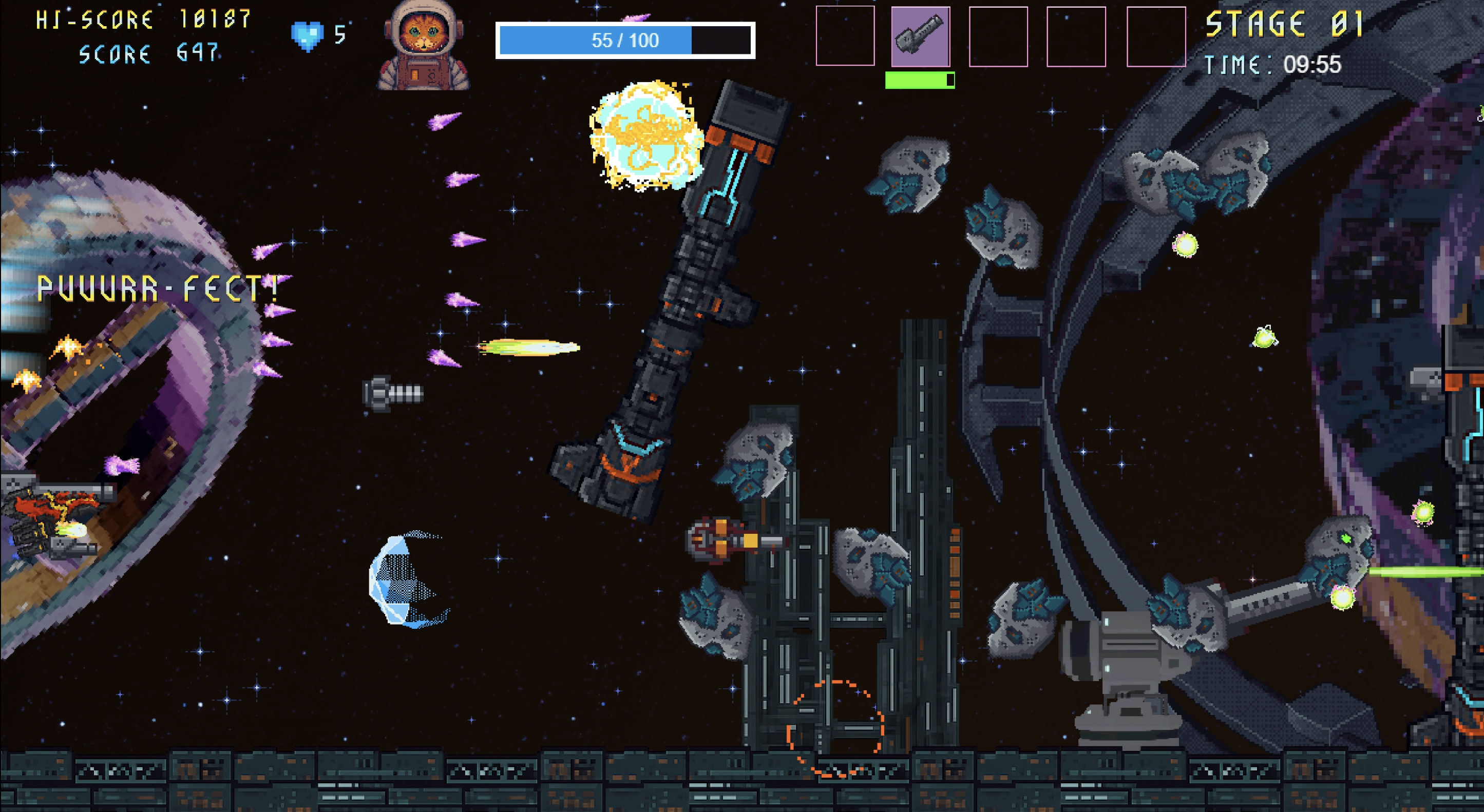 Become a cat astronaut in Beyond the Pixels' Astro Burn