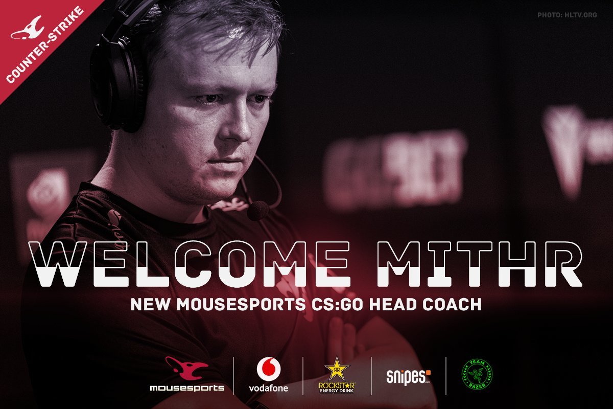 mithR joins Mouseports as new head coach - Counter-Strike: Global ...