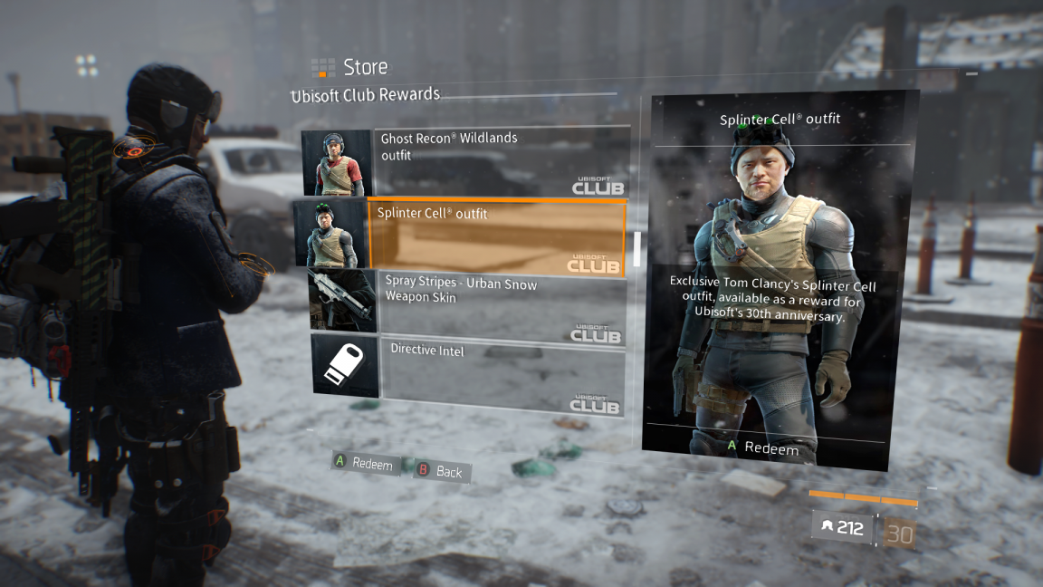 Dress up like Sam Fisher in The Division today