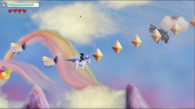 Feltopia is a knitted stop-motion animated arcade side-scroller