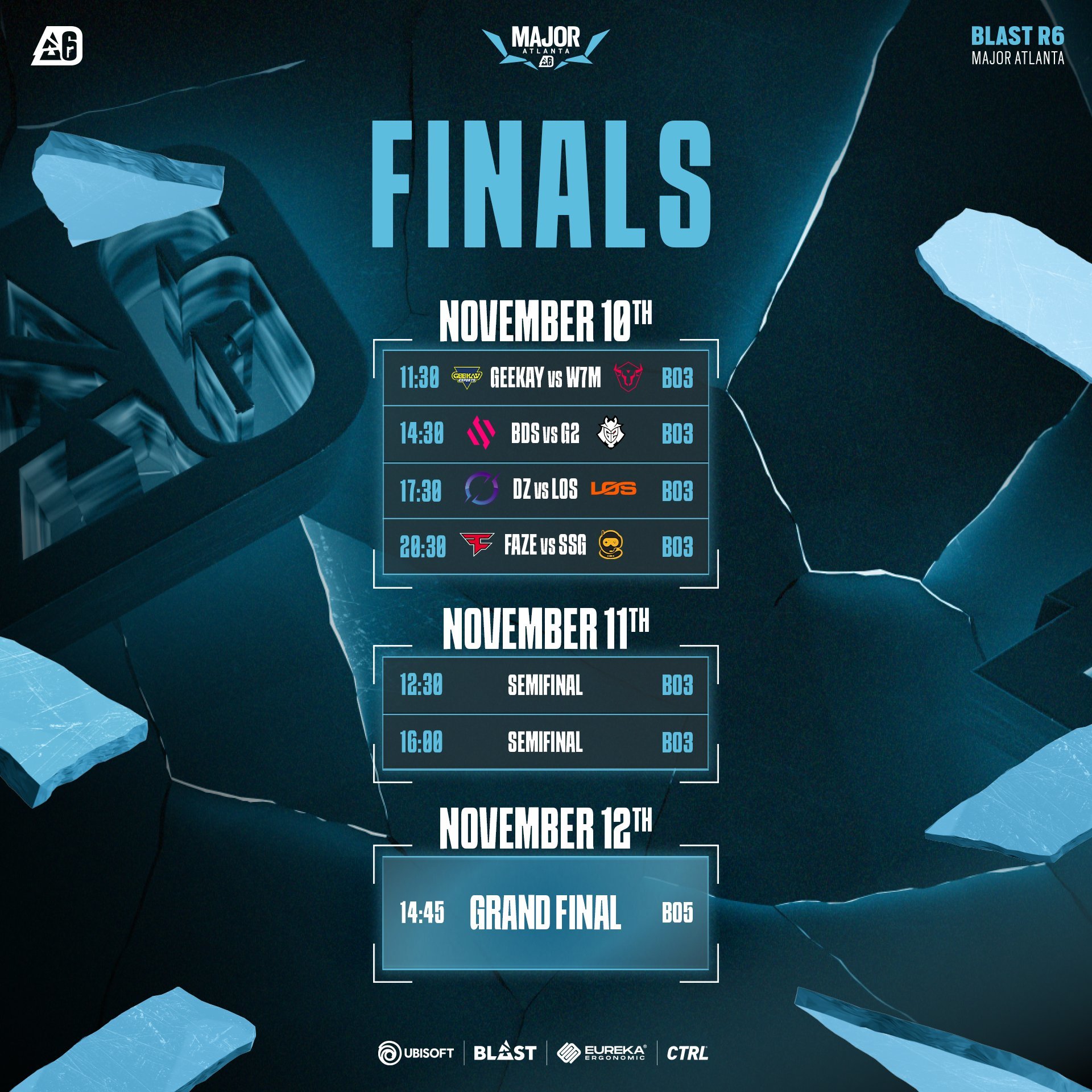 The Rainbow Six: Siege Atlanta Major finals start today