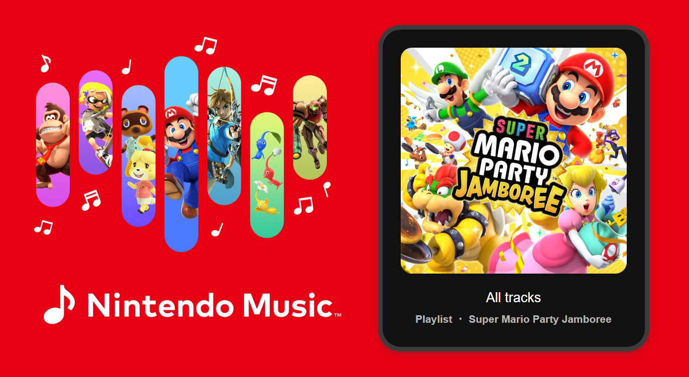 Almost 300 Super Mario Party Jamboree songs added to Nintendo Music