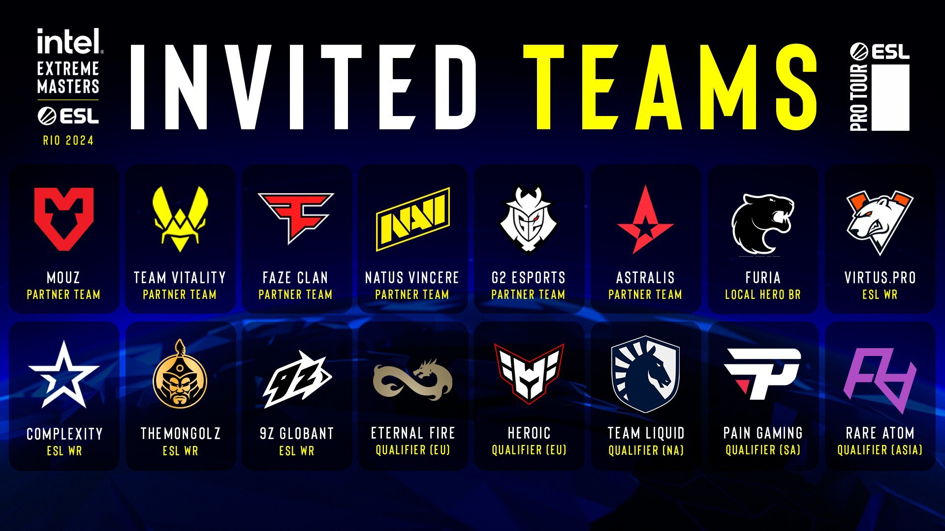 The 16 teams attending IEM Rio have been confirmed - Counter-Strike 2 ...