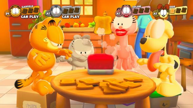 Garfield takes on Mario Party in Lasagna Party - Garfield Lasagna Party ...