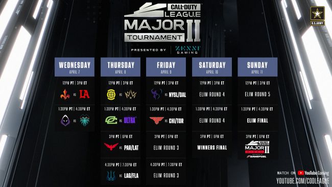 Call of Duty League announces the schedule for the second Major - Call ...