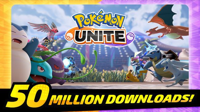 Pokémon Unite has surpassed 50 million downloads