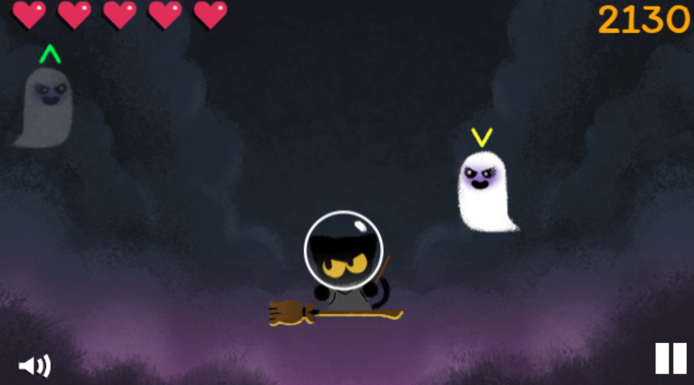 Google's Halloween game has you fight off ghosts as an adorable cat ...