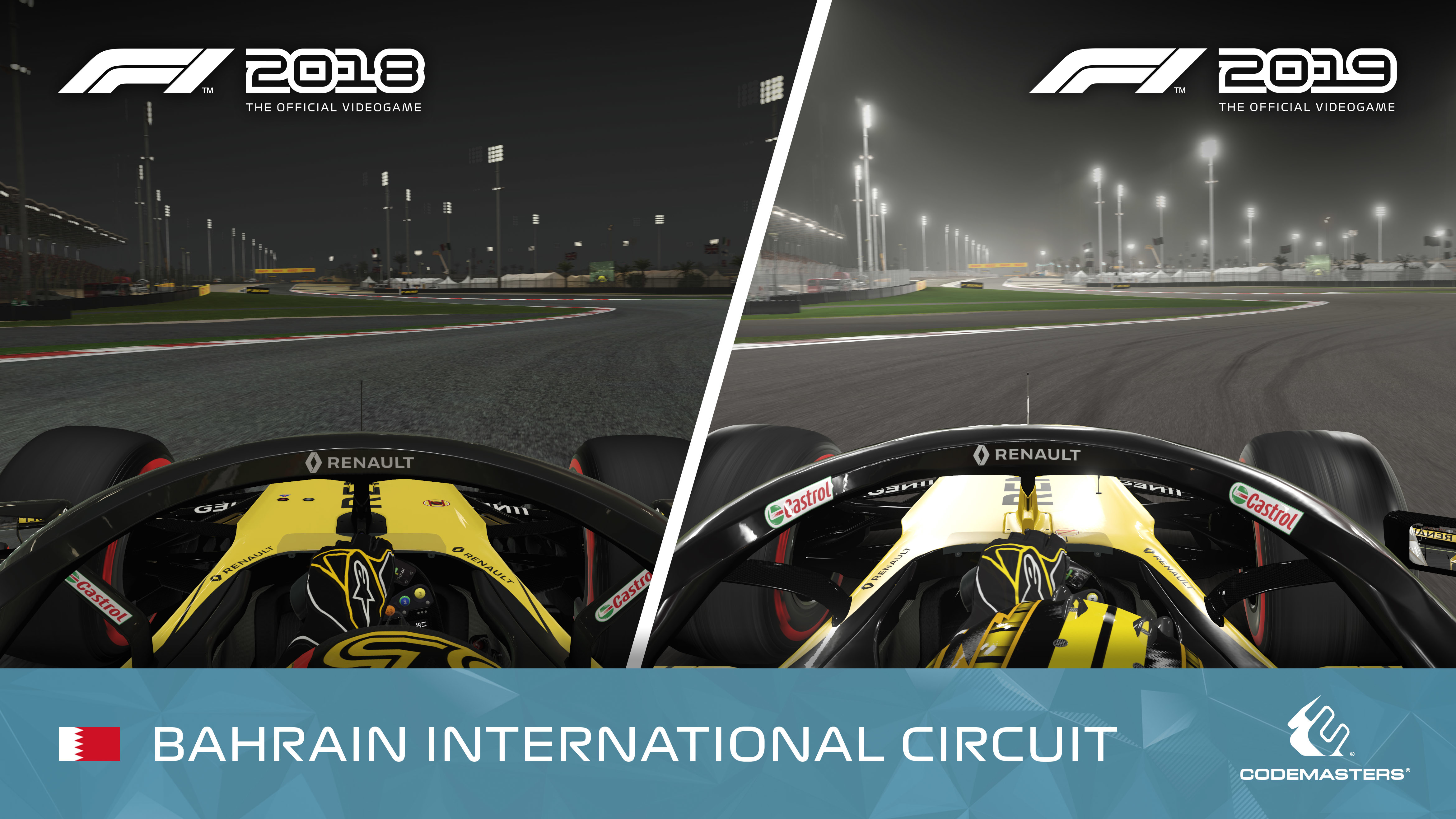 New F1 2019 screens show lighting comparison to 2018