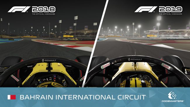New F1 2019 screens show lighting comparison to 2018