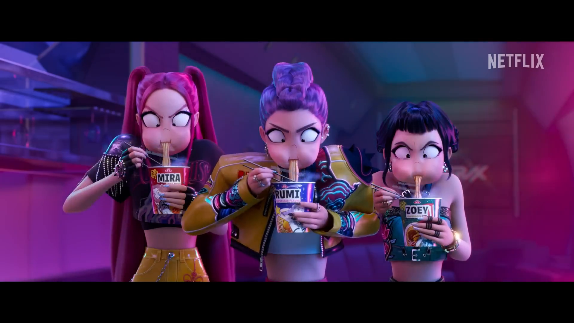 Singing superstars must stop a demon invasion in Netflix's KPop Demon ...