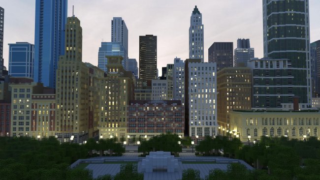Chicago comes to life in Minecraft at a scale 1:2