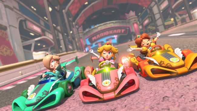 Check out the title screen of Mario Kart World