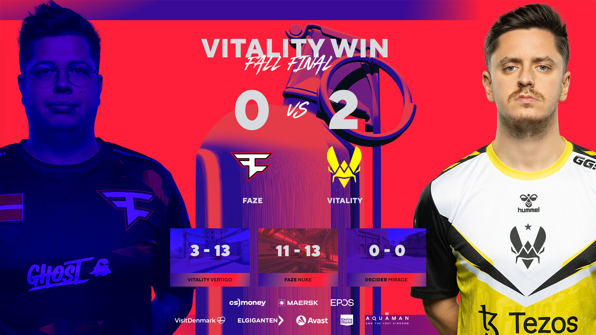 Team Vitality are the 2023 BLAST Premier: Fall Final champions - Counter-Strike 2 - Gamereactor