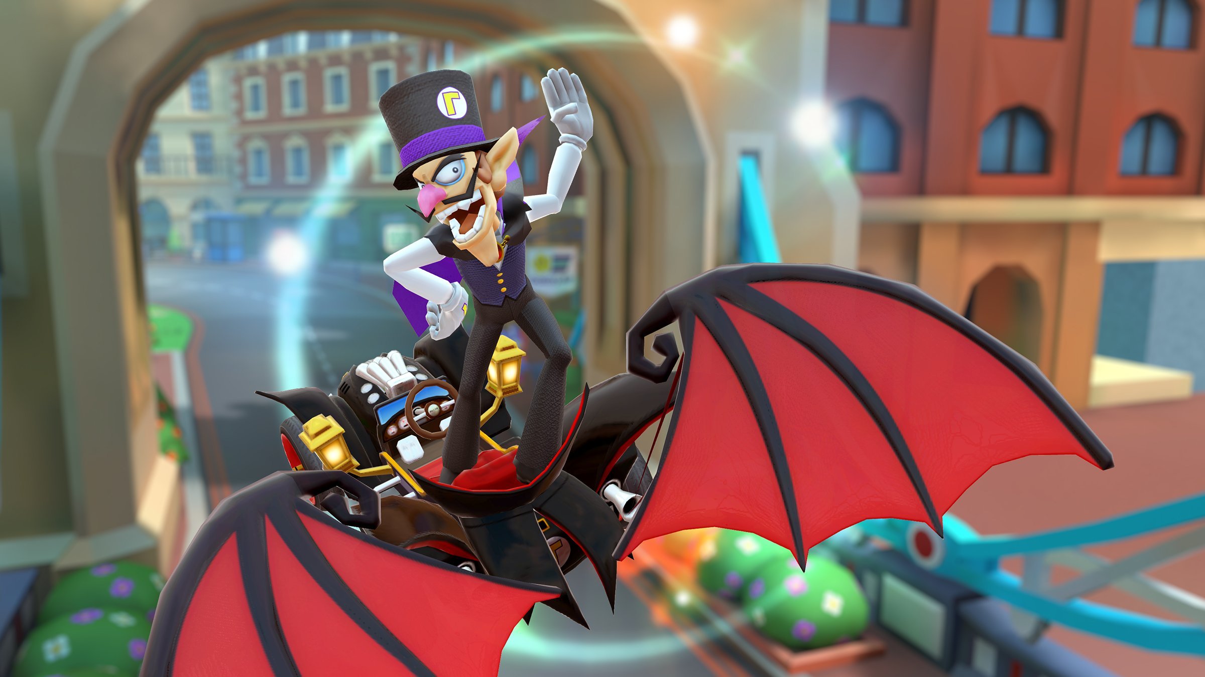 Vampire Waluigi has now swooped his way into Mario Kart Tour