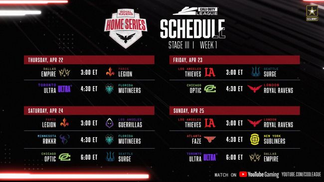 Call of Duty League announces Stage 3 schedule - Call of Duty: Black ...