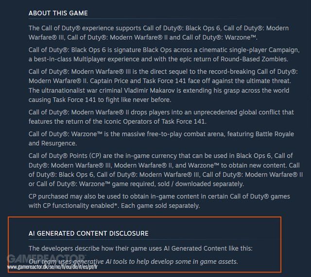 Activision admits it: Call of Duty uses generative AI in its latest ...