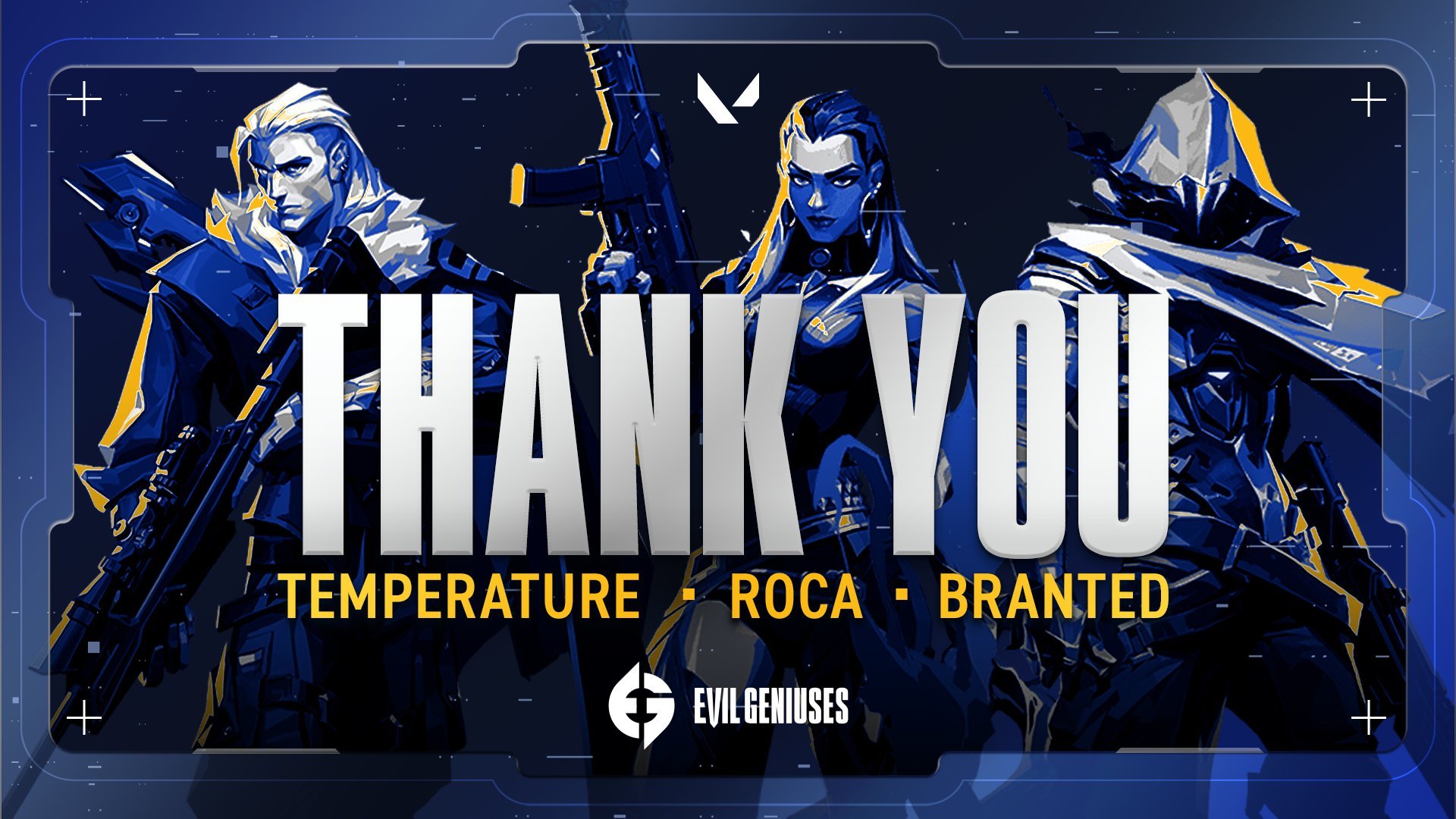 Evil Geniuses has released three members of its Valorant team