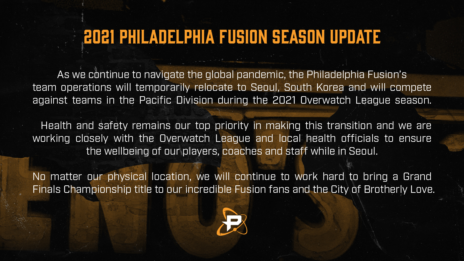 Philadelphia Fusion to compete in the APAC region for 2021 - Overwatch ...
