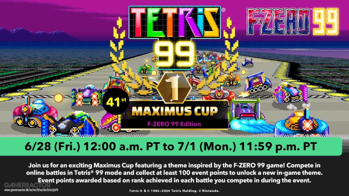 Tetris 99 meets F-Zero 99 at Maximus Cup event