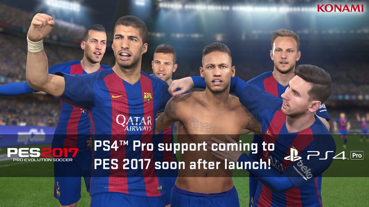 PES 2017 is getting PS4 Pro support - Pro Evolution Soccer 2017 ...