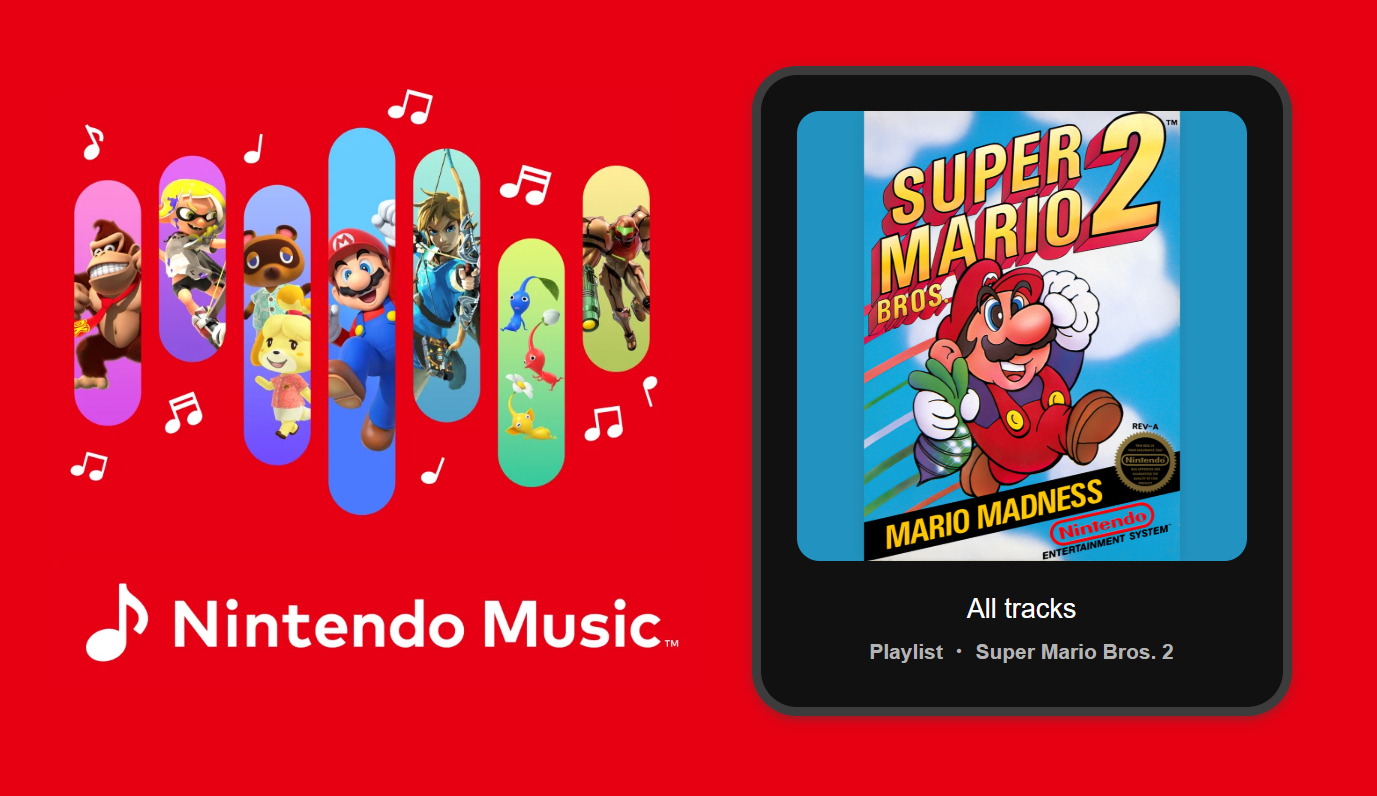Super Mario Bros. 2 has been added to Nintendo Music - - Gamereactor