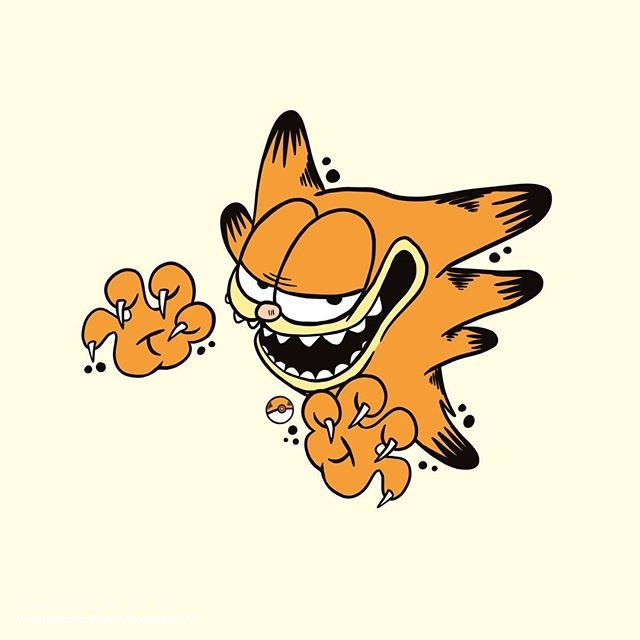 Garfield recreated as various Pokémon characters - - Gamereactor