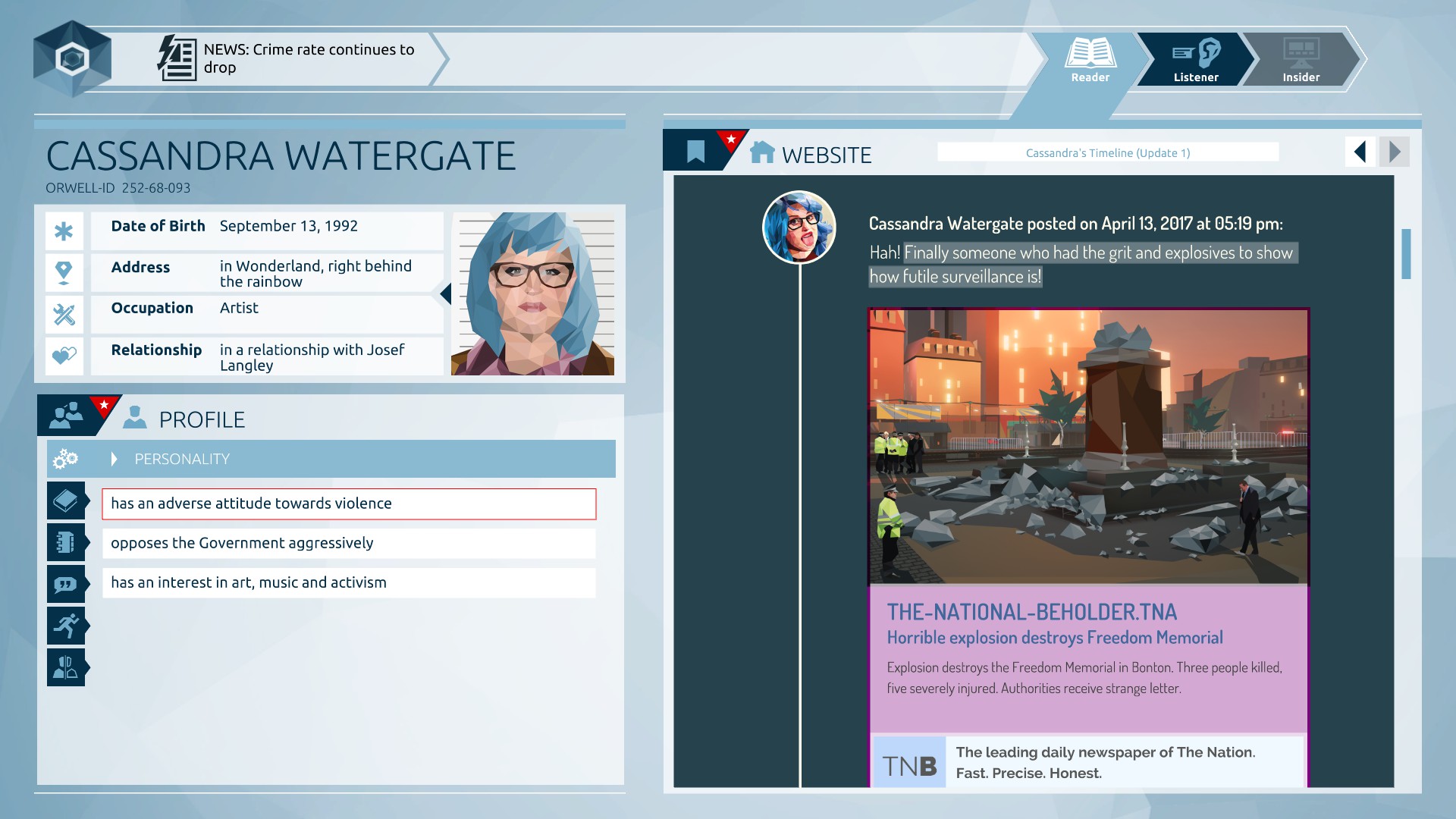 Orwell Review - Gamereactor - Orwell: Keeping an Eye on You - Gamereactor