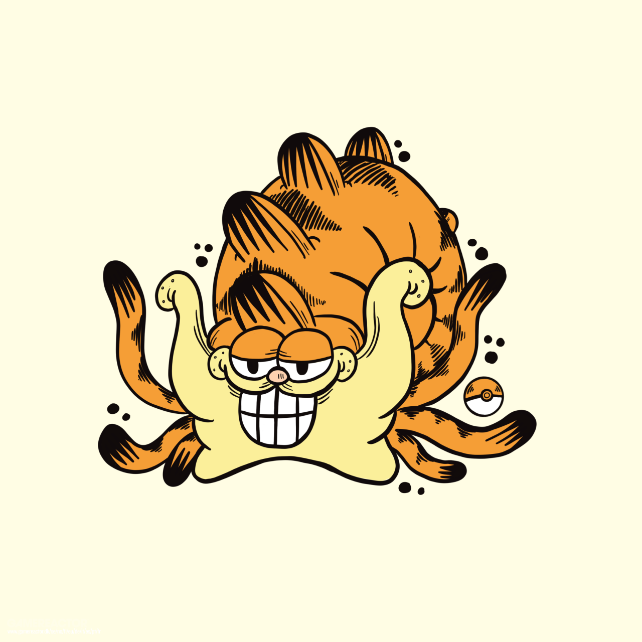 Garfield recreated as various Pokémon characters - - Gamereactor