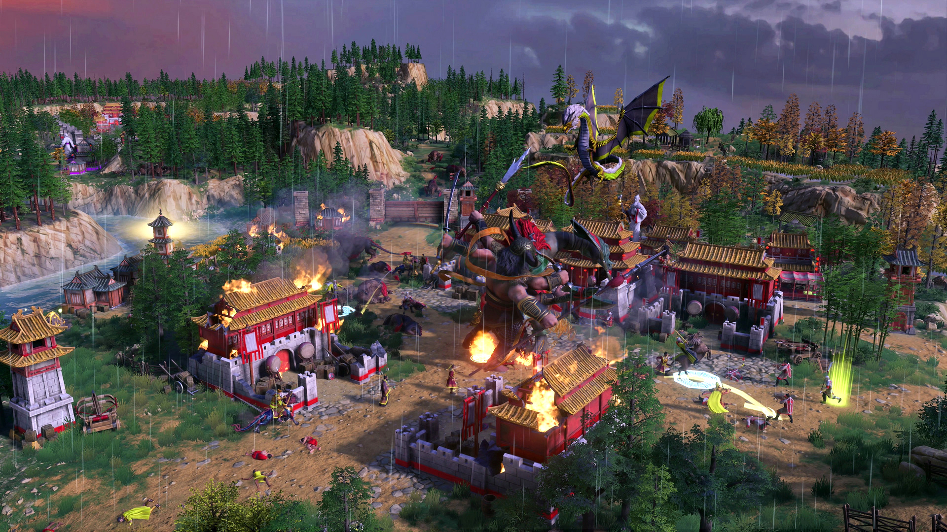 Explore Chinese mythology in the Age of Mythology: Retold expansion Immortal Pillars