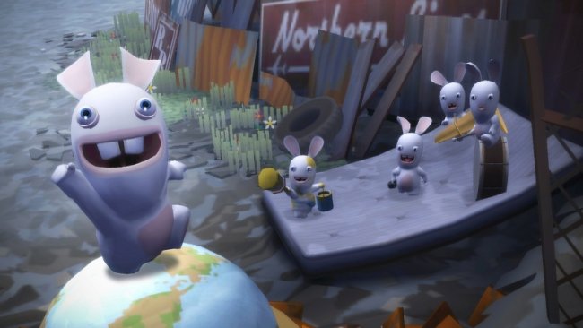 The Rabbids poses for screens - Rabbids Go Home - Gamereactor
