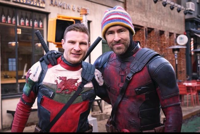That was Wrexham AFC's Paul Mullin in the Welshpool costume in Deadpool ...
