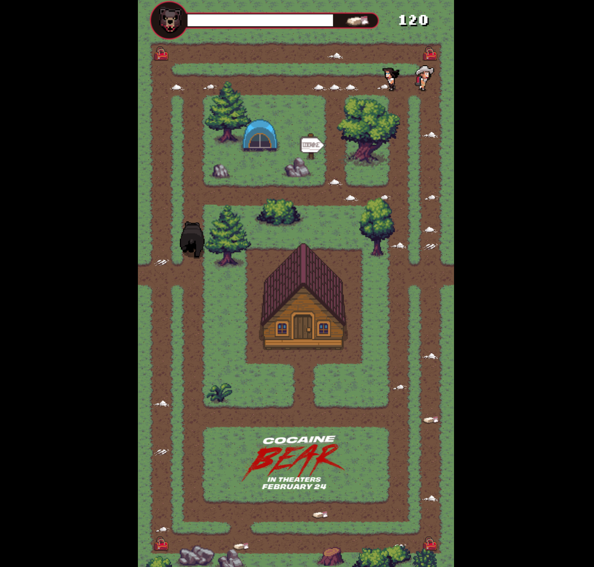 Cocaine Bear has an official browser game