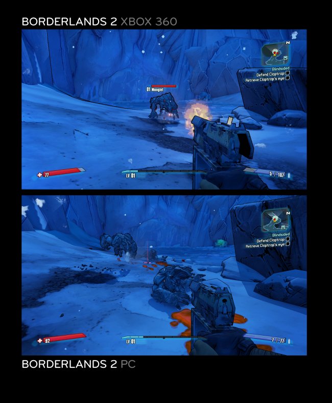 Graphics Duel: Borderlands 2