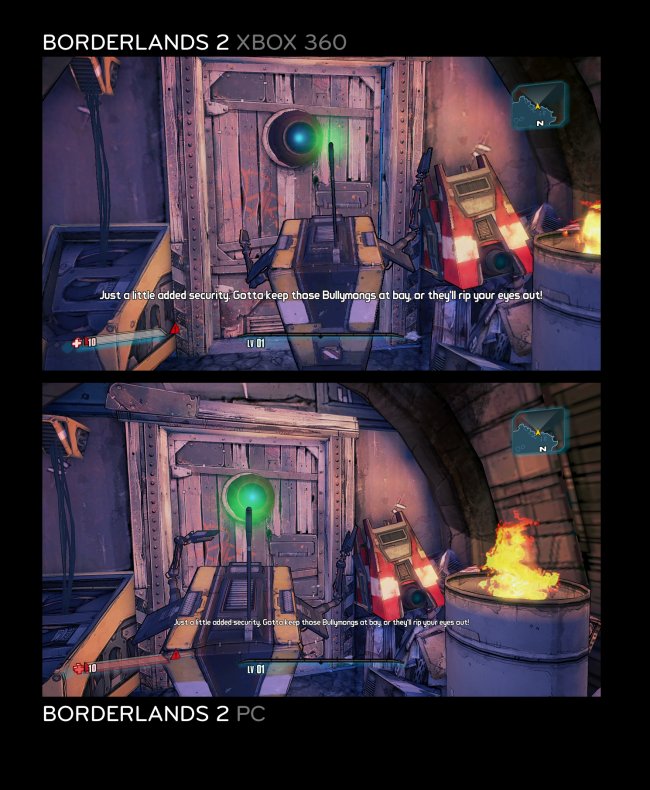 Graphics Duel: Borderlands 2