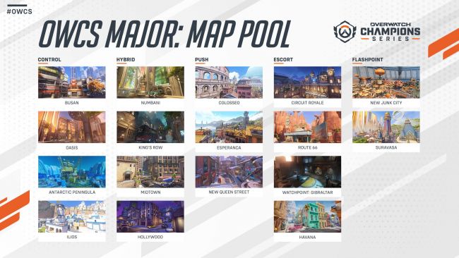 Blizzard unveils map pool for Overwatch Champions Series Dallas Major ...