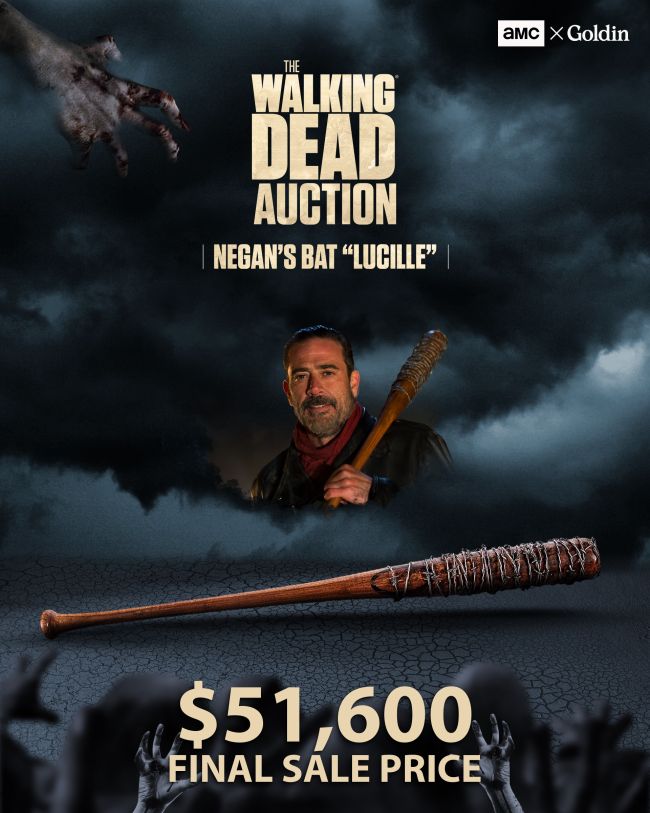 Negan's barbed-wire baseball bat is worth over $50,000 - - Gamereactor