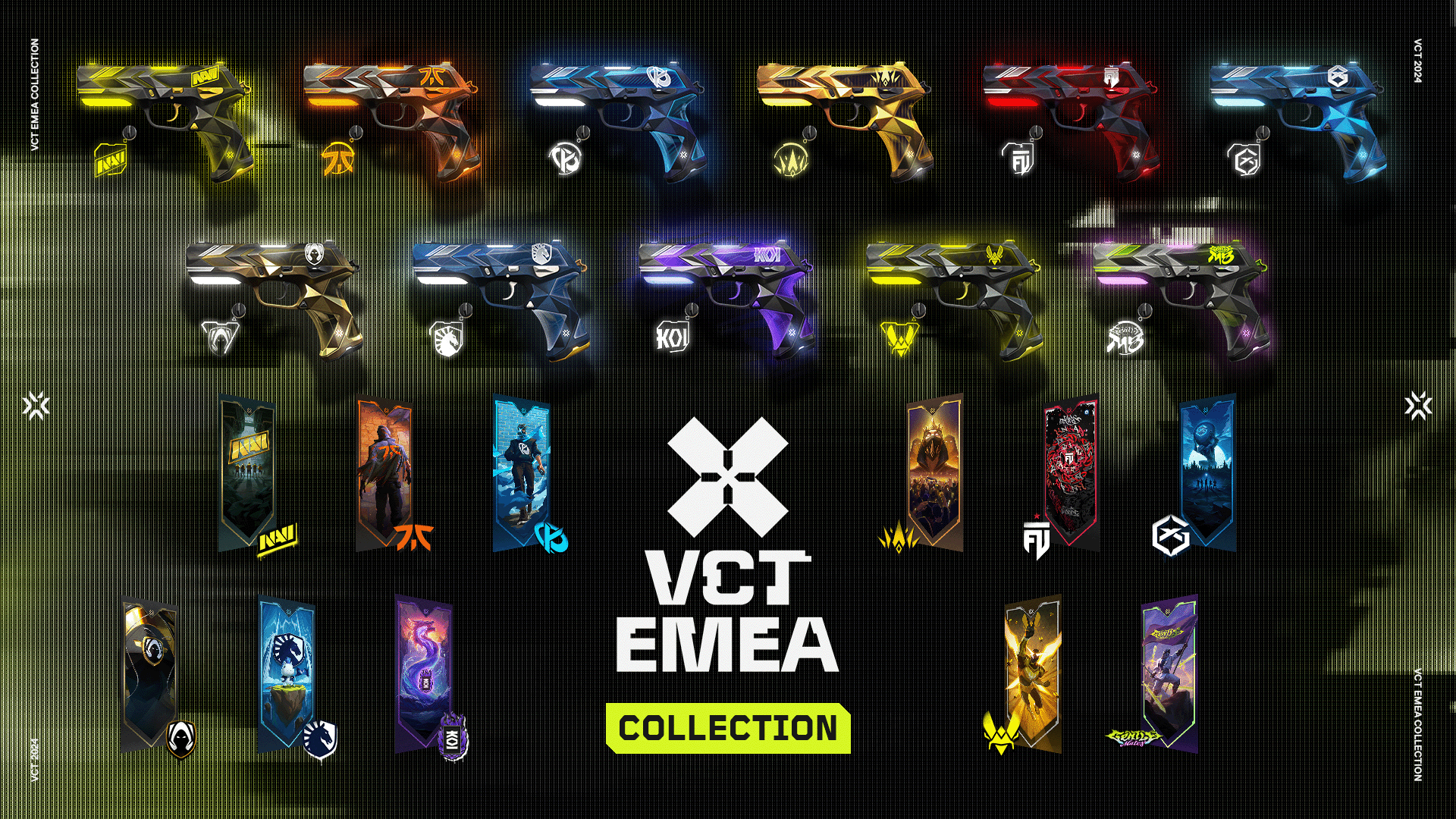 Take a look at the team skins for this season of the Valorant Champions ...