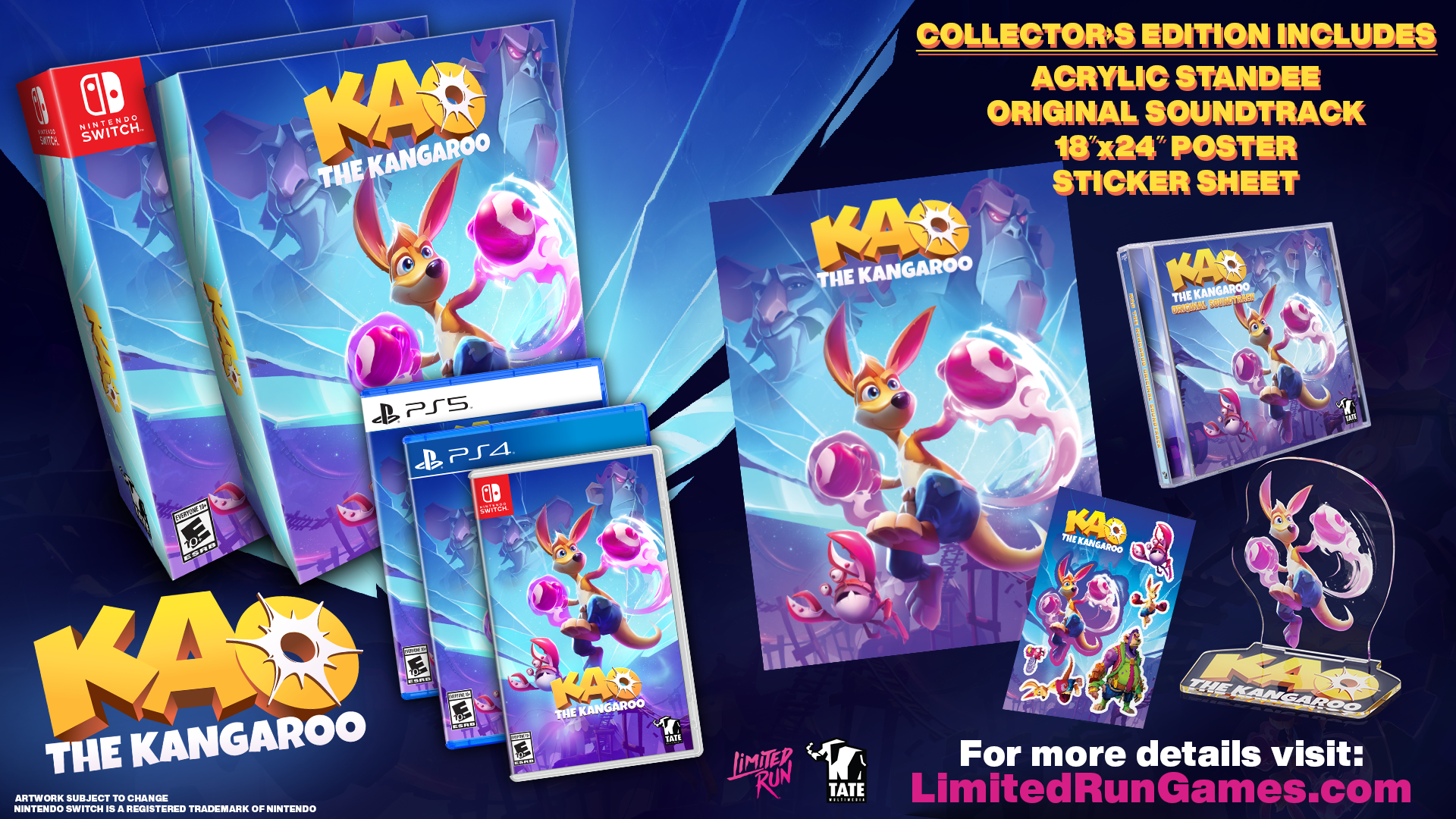 Kao the Kangaroo is getting a couple of Collector's Editions