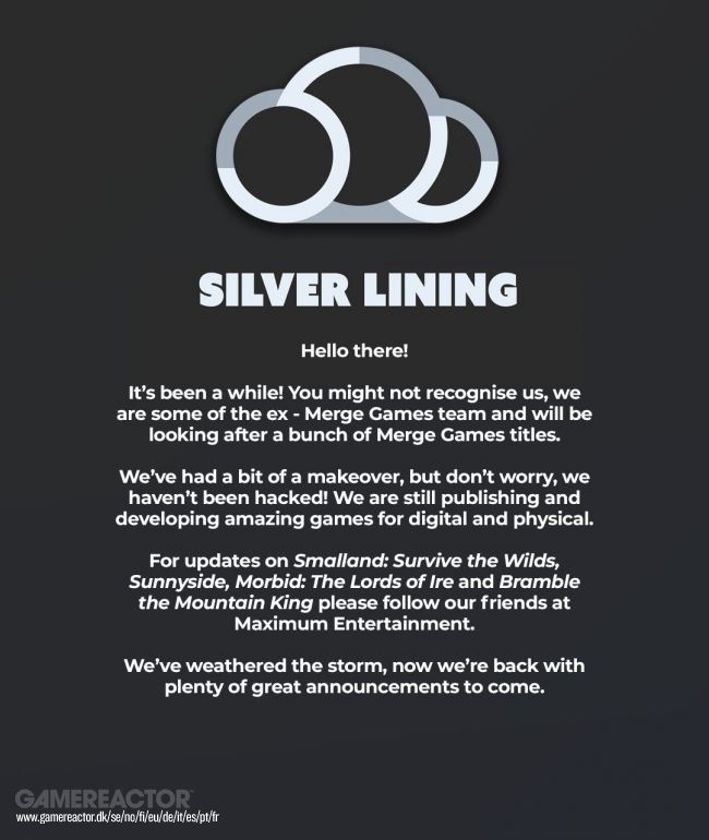 New beginnings: From the ashes of Merge Games rises a new indie publisher called Silver Lining ...