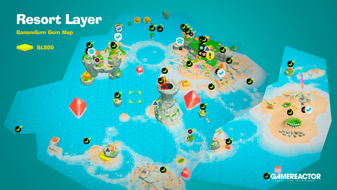 Donkey Kong Bananza: All the bananas in the Resort Layer