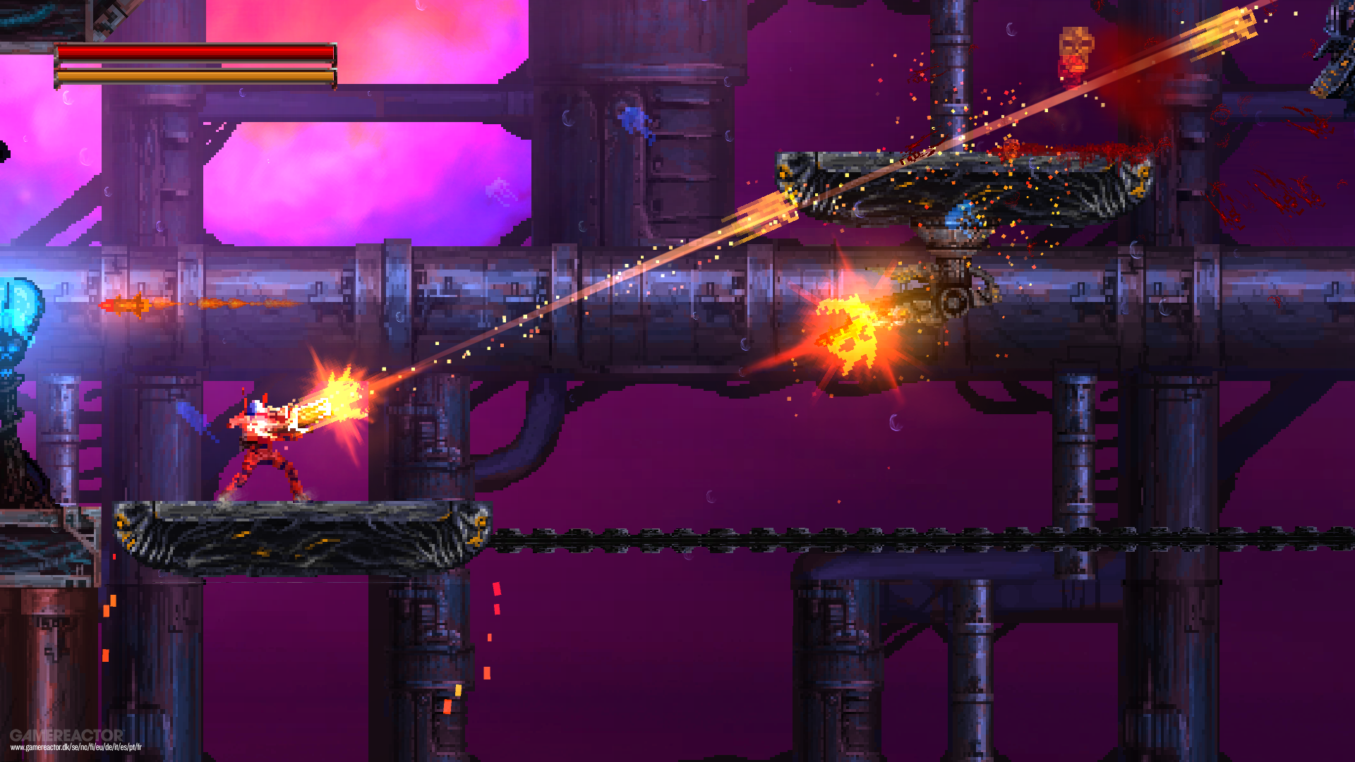 Heavy metal side-scrolling action in Valfaris