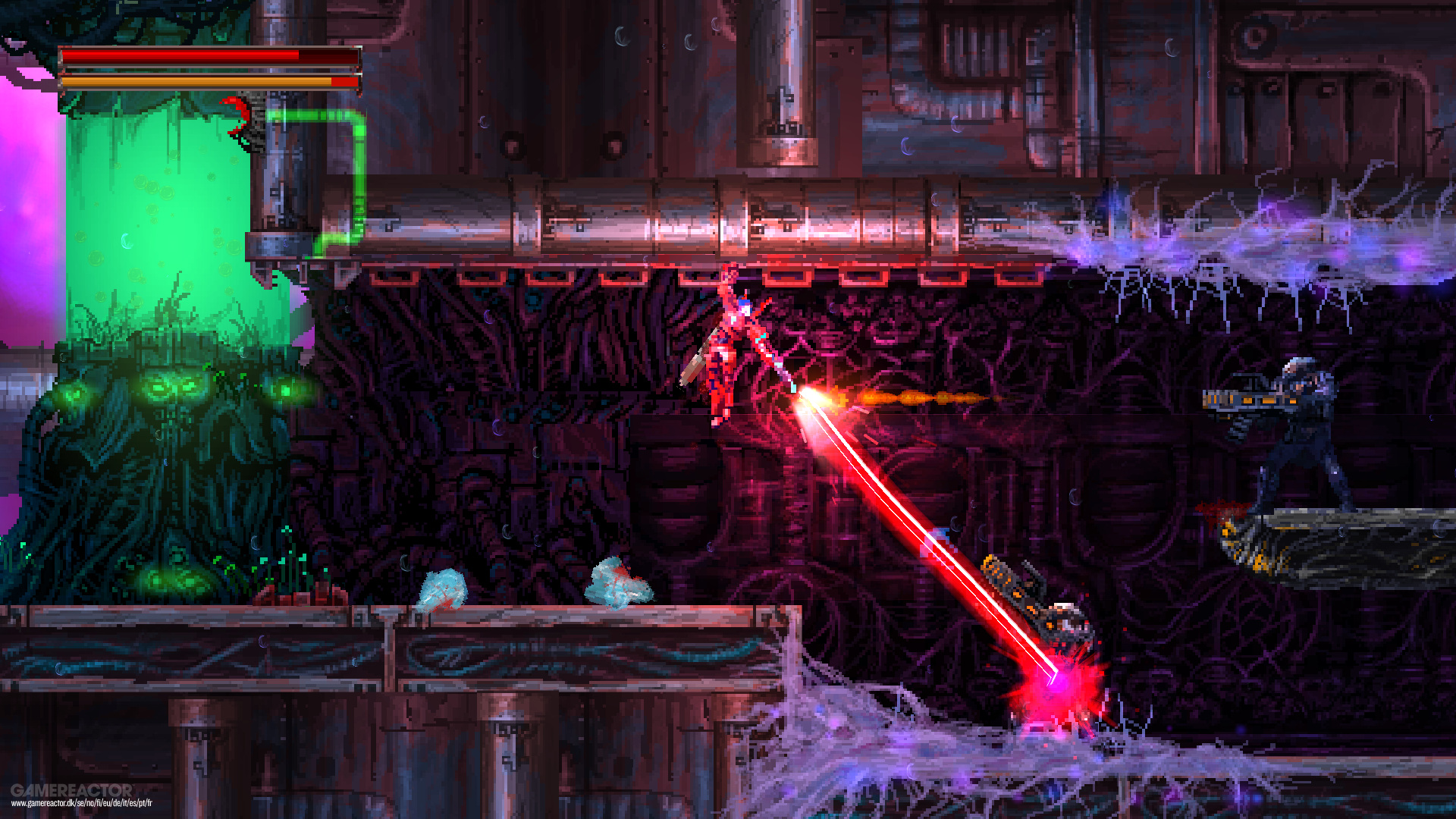 Heavy metal side-scrolling action in Valfaris