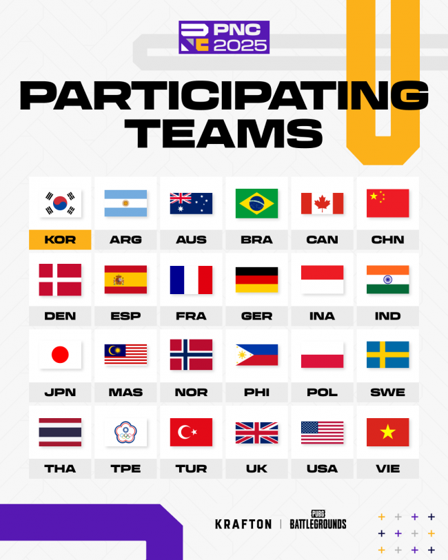 Here are the teams competing in the PUBG Nations Cup 2025 - PUBG ...