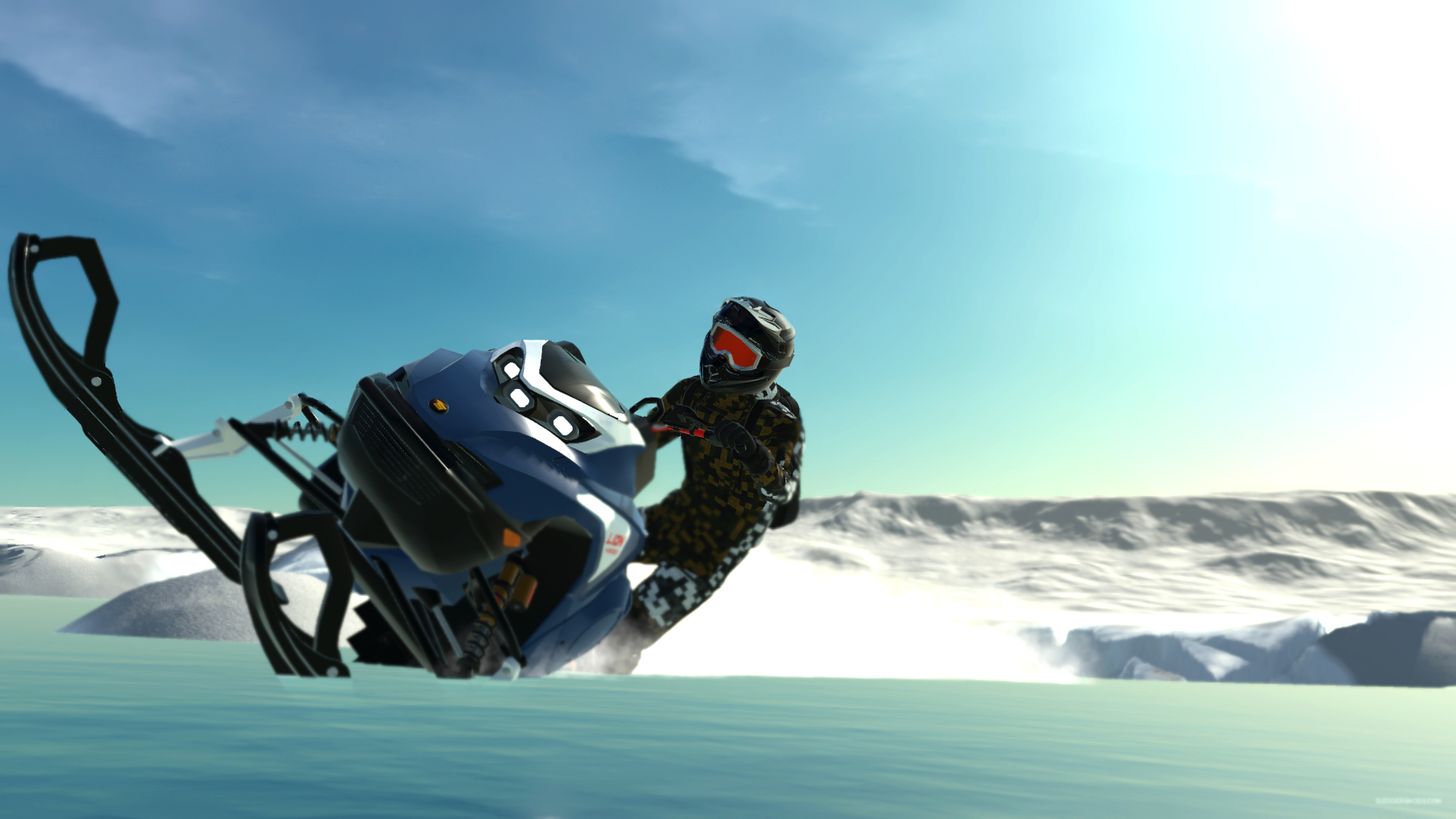 Sledders offers snowmobile racing for PC and consoles starting today