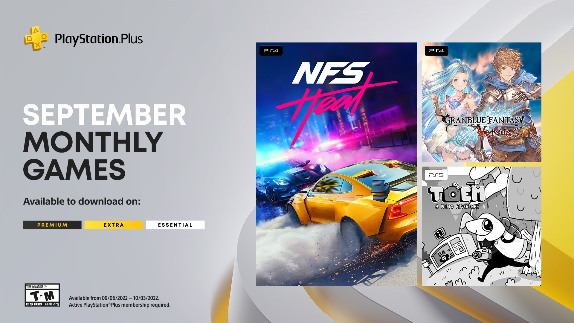 Need For Speed Heat and Toem highlight September's PlayStation Plus Essential line-up ...