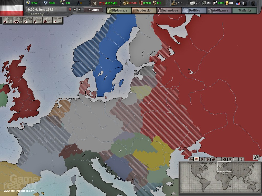 New screens from Hearts of Iron 3