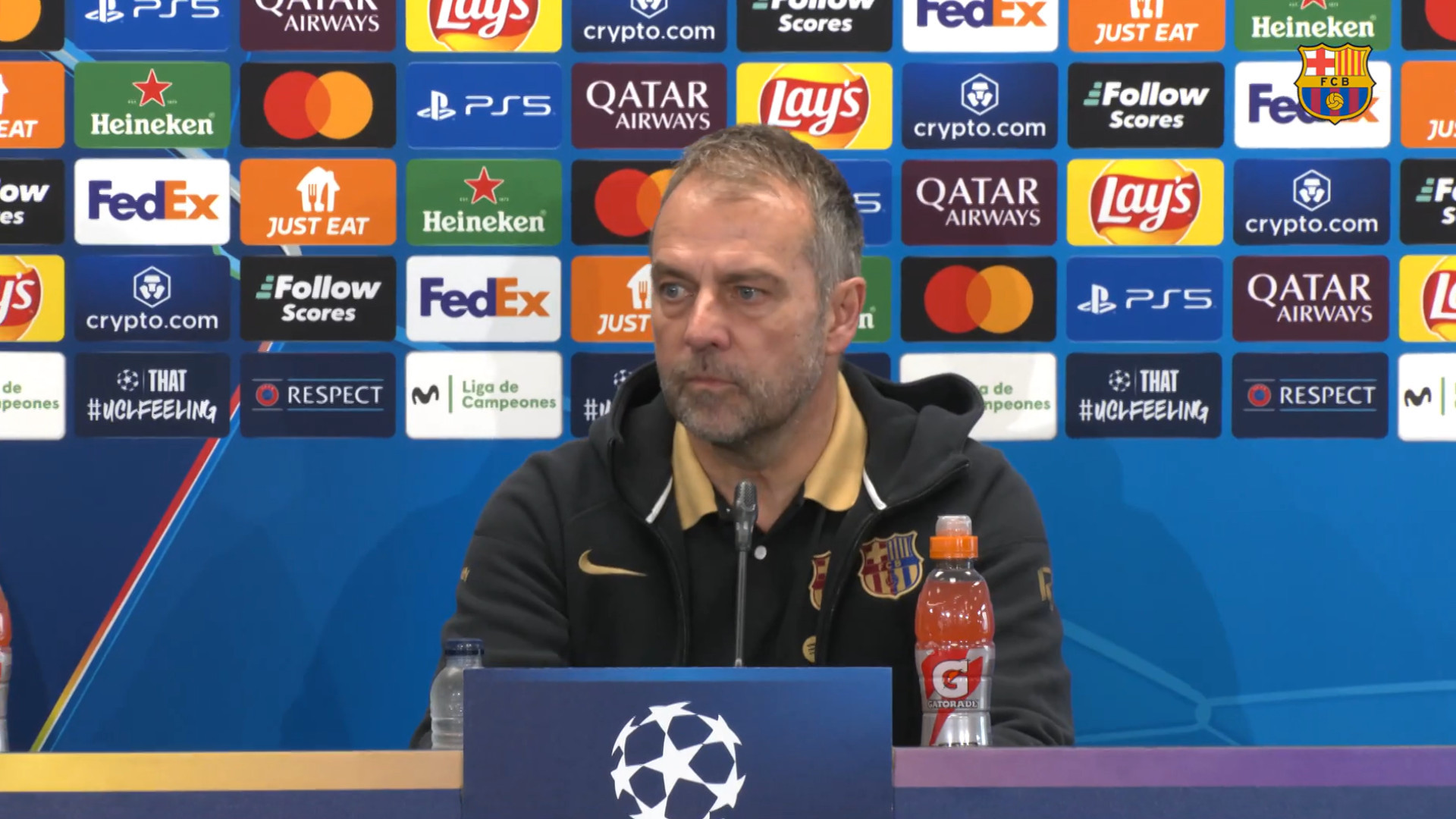 Hansi Flick says that the team are focused after the loss of their doctor and want to win to for ...