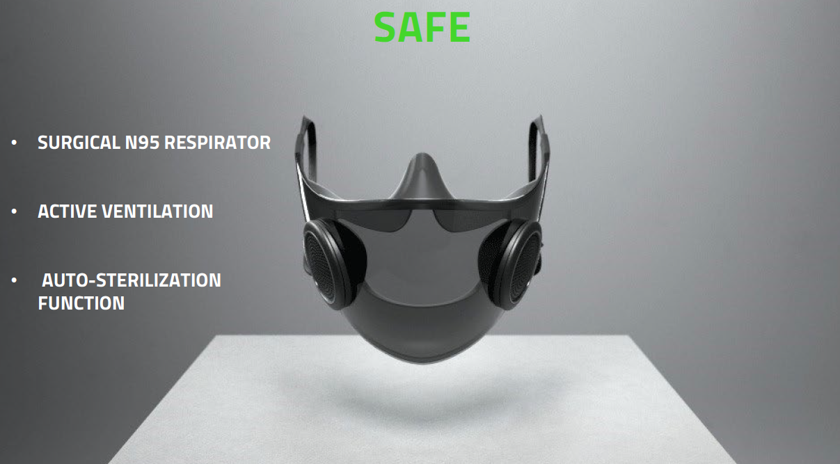 Razer unveils a new level of face mask - with RGB - - Gamereactor