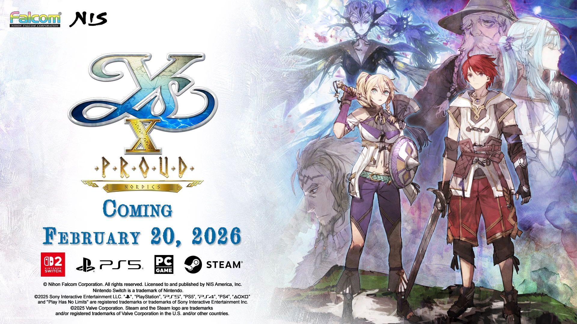 Ys X: Proud Nordics sets February release date and announces new platform